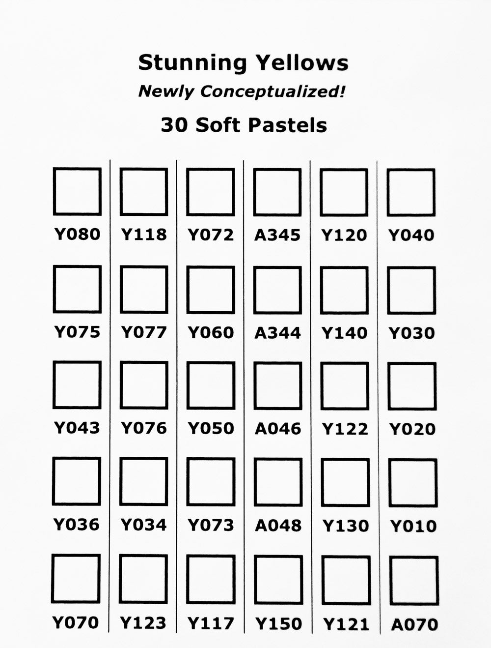 30 Stunning Yellows - Newly Conceptualized - Terry Ludwig Pastels, LLC
